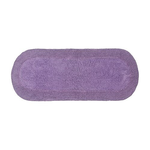 Home Weavers Double Ruffle Bath Rug  21 x 54 - Purple