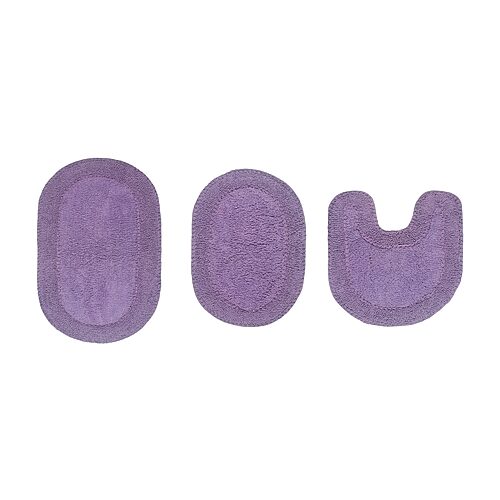 Click here for Home Weavers Double Ruffle 3-Pc. Bath Rug Set - Pu... prices