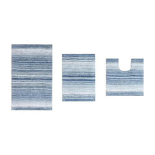 Click here for Home Weavers Gradiation 3-Pc. Bath Rug Set - Blue prices