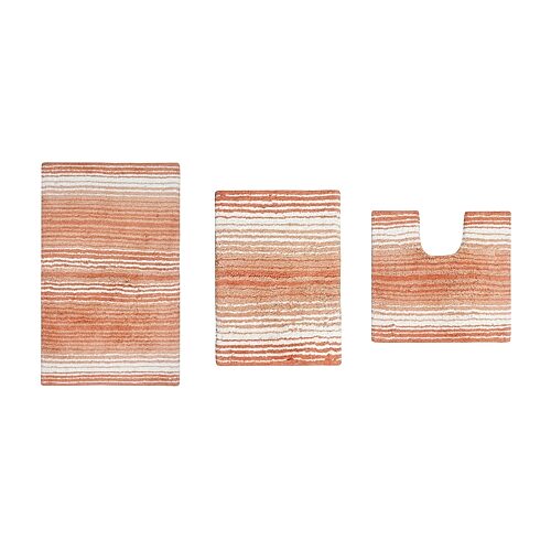 Click here for Home Weavers Gradiation 3-Pc. Bath Rug Set - Coral prices