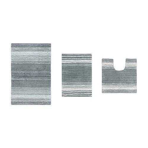 Click here for Home Weavers Gradiation 3-Pc. Bath Rug Set - Grey prices