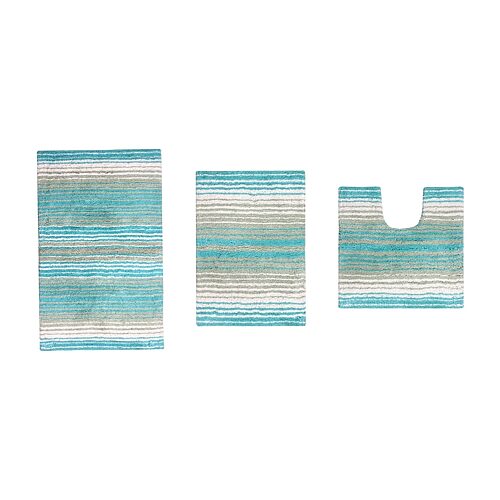 Click here for Home Weavers Gradiation 3-Pc. Bath Rug Set - Turqu... prices