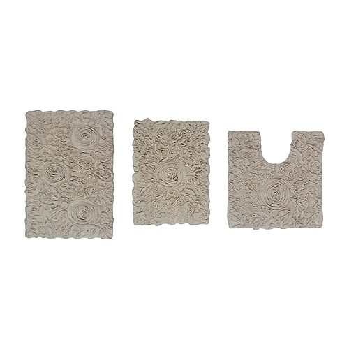 Home Weavers Modesto 3-Pc. Bath Rug Set - Linen