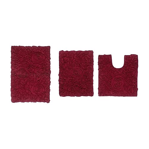 Click here for Home Weavers Modesto 3-Pc. Bath Rug Set - Red prices