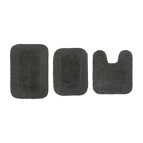 Click here for Home Weavers Radiant 3-Pc. Bath Rug Set - Gray prices