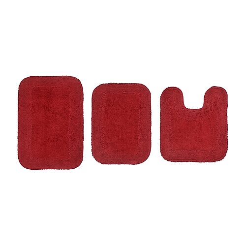 Click here for Home Weavers Radiant 3-Pc. Bath Rug Set - Red prices