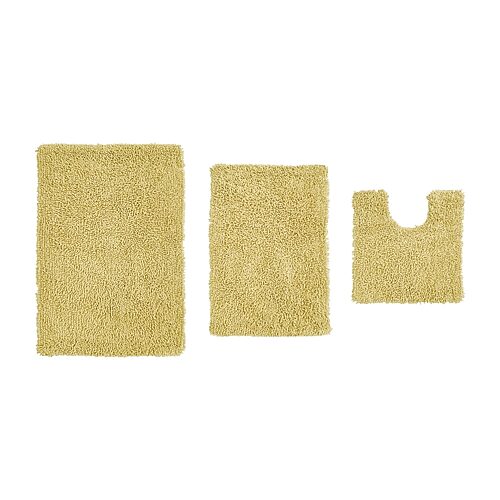 Home Weavers Fantasia 3-Pc. Bath Rug Set - Yellow