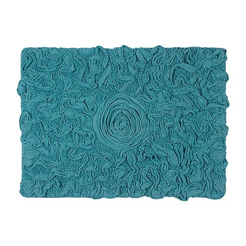 Home Weavers Modesto Bath Rug  17 x 24 - Turquoise