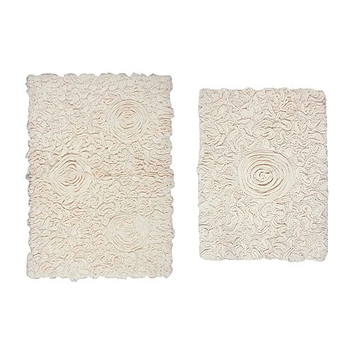 Click here for Home Weavers Bell Flower 2-Pc. Bath Rug Set - Natu... prices