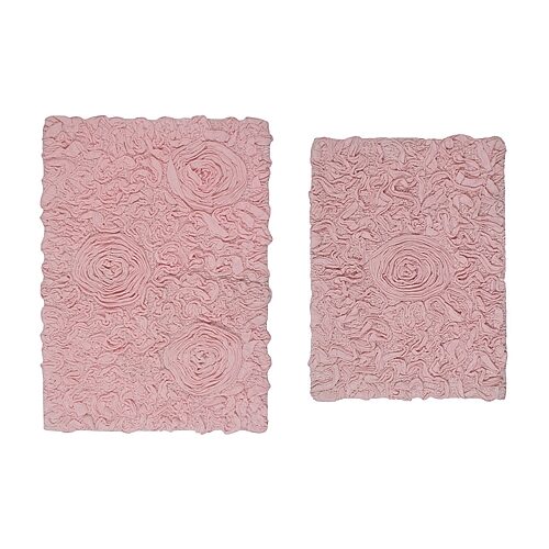 Click here for Home Weavers Bell Flower 2-Pc. Bath Rug Set - Pink prices