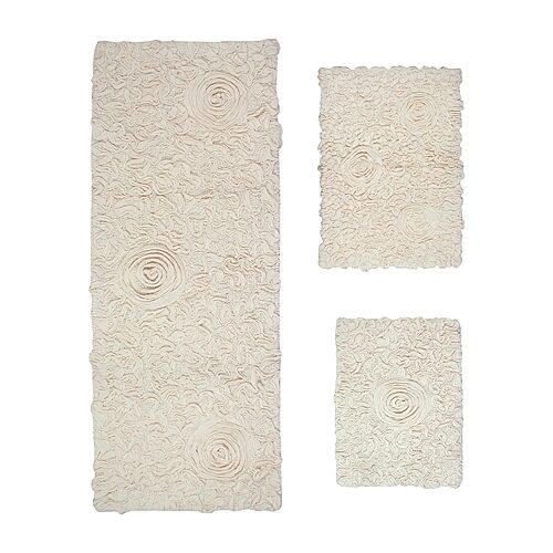 Click here for Home Weavers Bell Flower 3-Pc. Bath Rug Set - Natu... prices