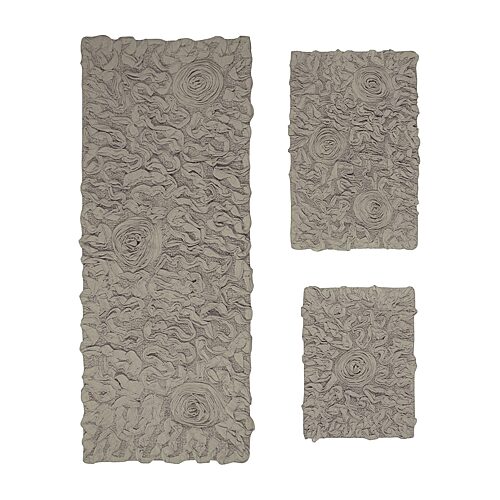Click here for Home Weavers Bell Flower 3-Pc. Bath Rug Set - Line... prices
