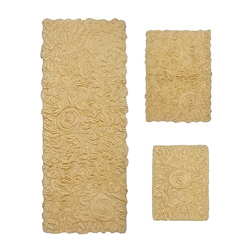 Click here for Home Weavers Bell Flower 3-Pc. Bath Rug Set - Butt... prices