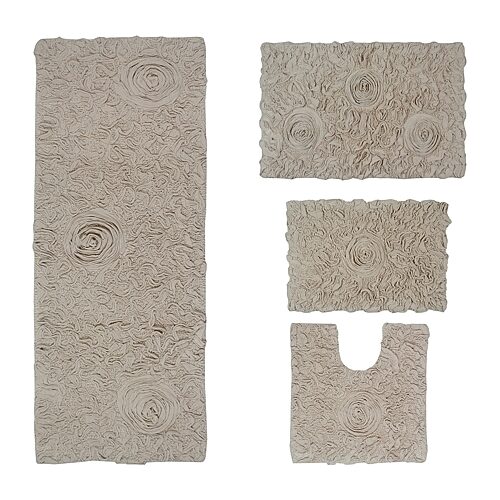 Click here for Home Weavers Bell Flower 4-Pc. Bath Rug Set - Line... prices