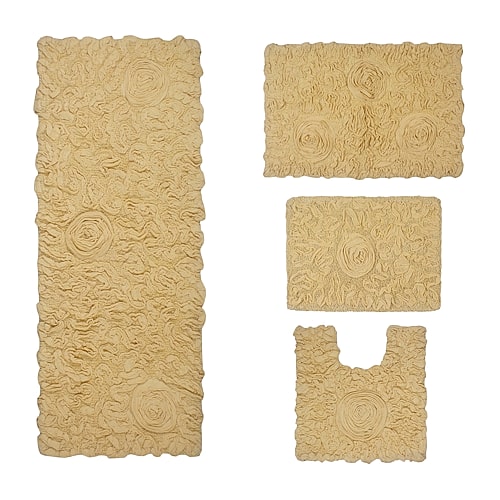 Click here for Home Weavers Bell Flower 4-Pc. Bath Rug Set - Butt... prices