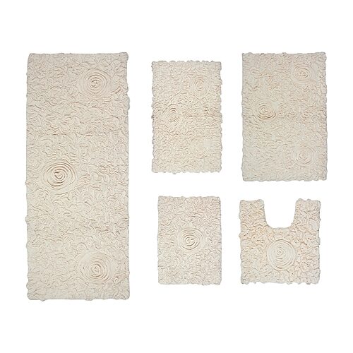 Click here for Home Weavers Bell Flower 5-Pc. Bath Rug Set - Natu... prices