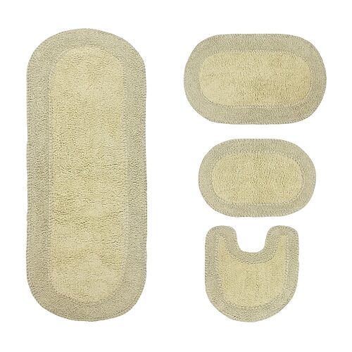 Home Weavers Double Ruffle 4-Pc. Bath Rug Set - Sage