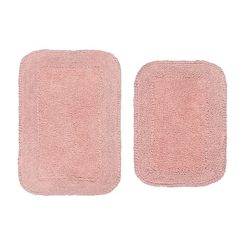Home Weavers Inc Radiant Quick Dry Bath Rug  One Size  Pink