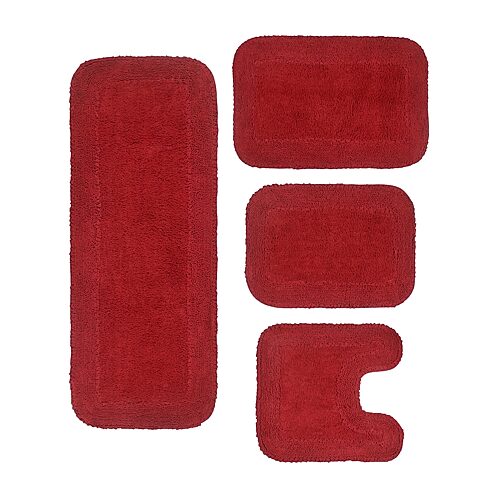 Click here for Home Weavers Radiant 4-Pc. Bath Rug Set - Red prices