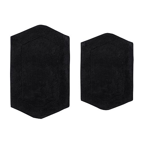 Home Weavers Waterford 2-Pc. Bath Rug Set - Black