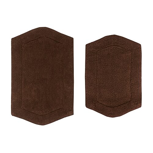 Home Weavers Waterford 2-Pc. Bath Rug Set - Chocolate