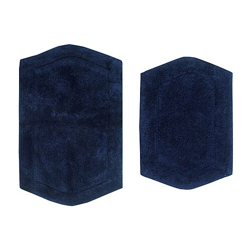 Home Weavers Waterford 2-Pc. Bath Rug Set - Navy Blue
