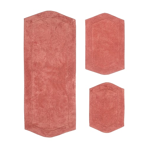Home Weavers Inc Waterford Quick Dry Bath Rug  One Size  Orange