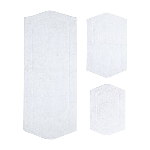Home Weavers Waterford 3-Pc. Bath Rug Set - White