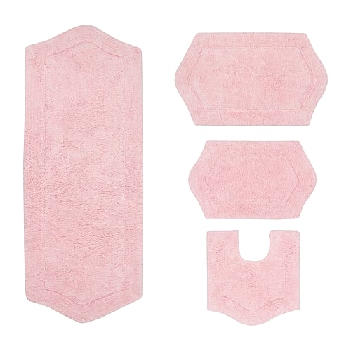 Home Weavers Waterford 4-Pc. Bath Rug Set - Pink
