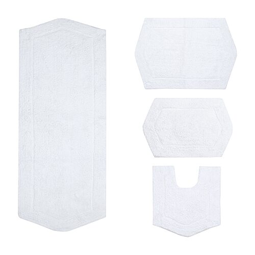 Click here for Home Weavers Waterford 4-Pc. Bath Rug Set - White prices