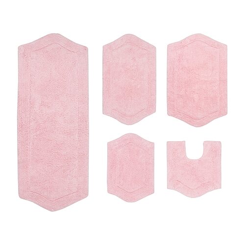Home Weavers Waterford 5-Pc. Bath Rug Set - Pink