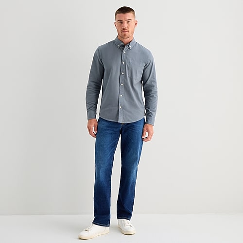 Click here for mutual weave Washed Oxford Mens Long Sleeve Classi... prices