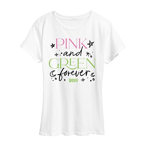 Click here for Wicked Pink And Green Womens Crew Neck Short Sleev... prices