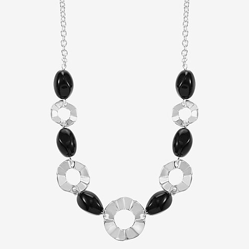 Click here for Mixit Silver Tone Womens 17 Inch Collar Necklace... prices