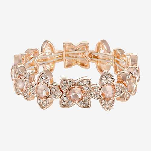 Click here for Monet Jewelry Womens Orange Clover Stretch Bracele... prices