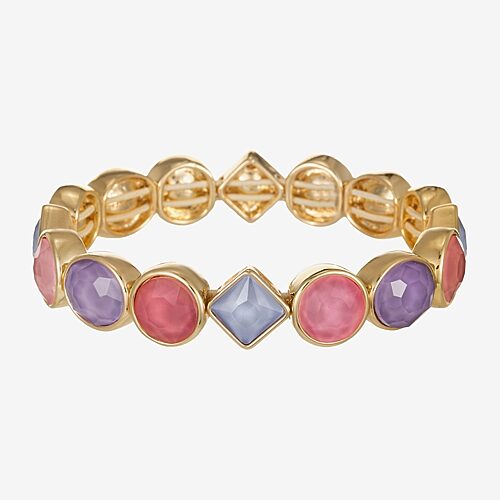 Click here for Monet Jewelry Womens Glass Round Square Stretch Br... prices