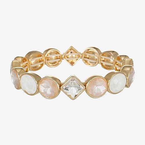 Click here for Monet Jewelry Womens Glass Round Square Stretch Br... prices