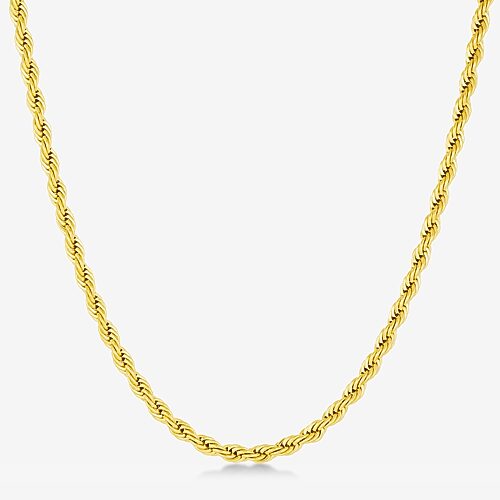 Click here for Stainless Steel Solid Rope Chain Necklace  One Siz... prices