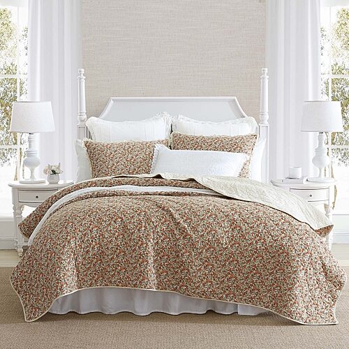 Click here for Laura Ashley(R) Loveston Cotton Reversible 3pc. Qu... prices