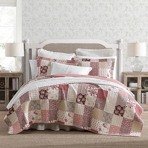 Click here for Laura Ashley Celina Patchwork Cotton Reversible Qu... prices