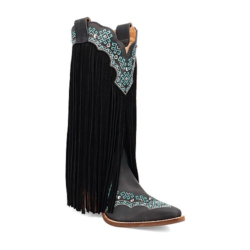 Click here for Dingo Womens Tequila Sunrise Suede Boot - Black prices