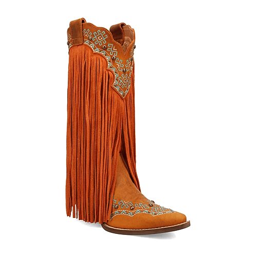 Click here for Dingo Womens Tequila Sunrise Suede Boot - Rust prices