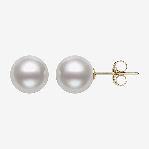 Click here for White Cultured Freshwater Pearl 10K Gold Stud Earr... prices