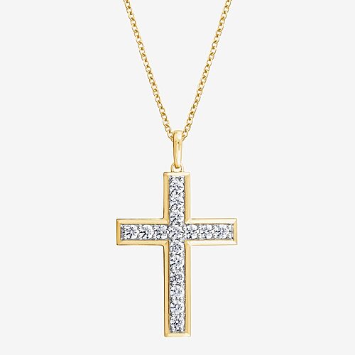 Click here for Cross (F  Si2) Mens 3 1/4 CT. T.W. Lab Grown White... prices