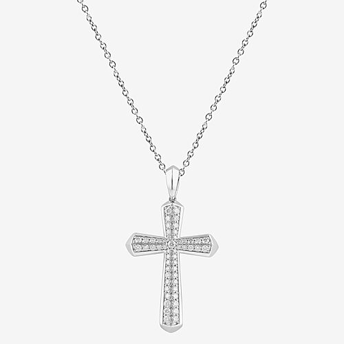 Click here for Cross (F  Si2) Mens 1 CT. T.W. Lab Grown White Dia... prices