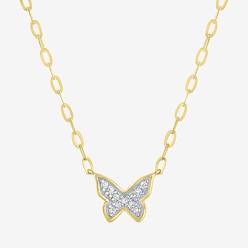 Click here for Butterfly (Gh / Si2 I1) Womens 1/10 CT. T.W. Lab G... prices