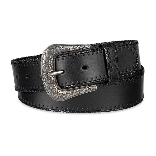 JS Jessica Simpson 1.5 Stitched Western Womens Belt  Medium  Black