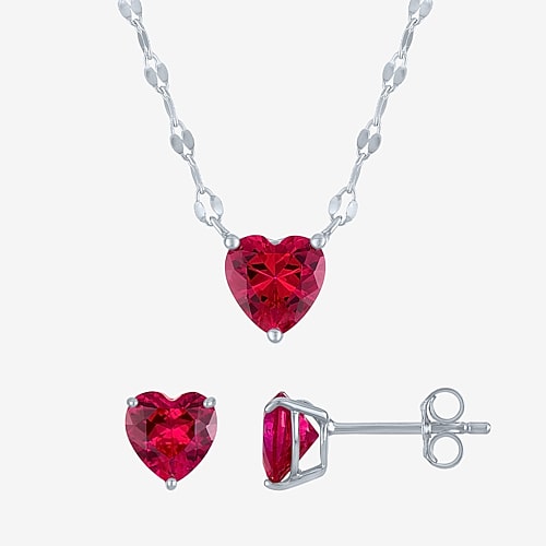Click here for Yes  Please! Womens Lab Created Red Drusy Sterling... prices