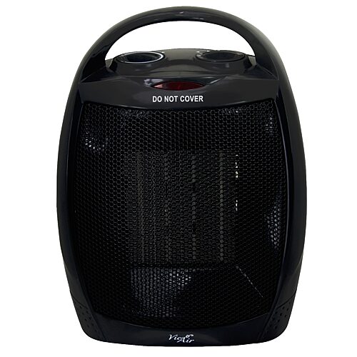 Vie Air 2-Settings Ceramic Heater with Adjustable Thermostat  Black VA-708B