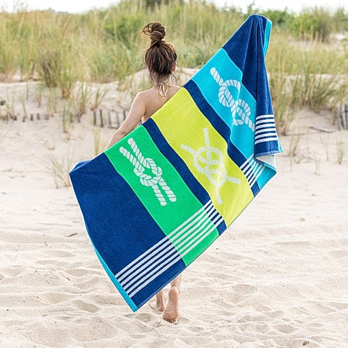 SUPERIOR Marine Collection |100 Cotton Quick Dry Beach Towel  One Size  Blue